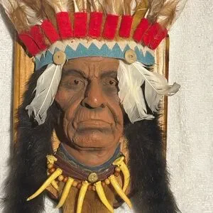 Wall Decor | Native American Chief Wall Decor With Feathers | Poshmark